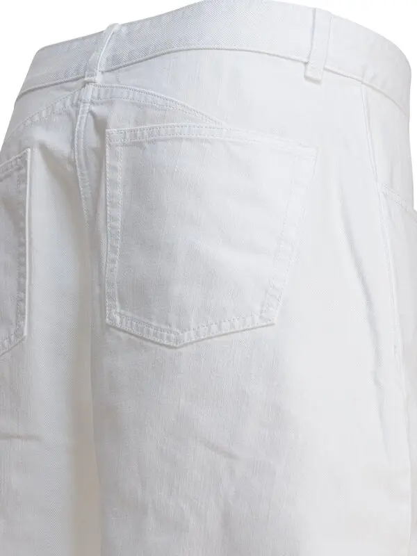 Alaïa Wide Leg Jeans - White