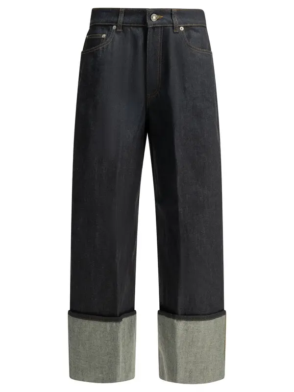 Givenchy Wide-leg Jeans With Suede Appliqu