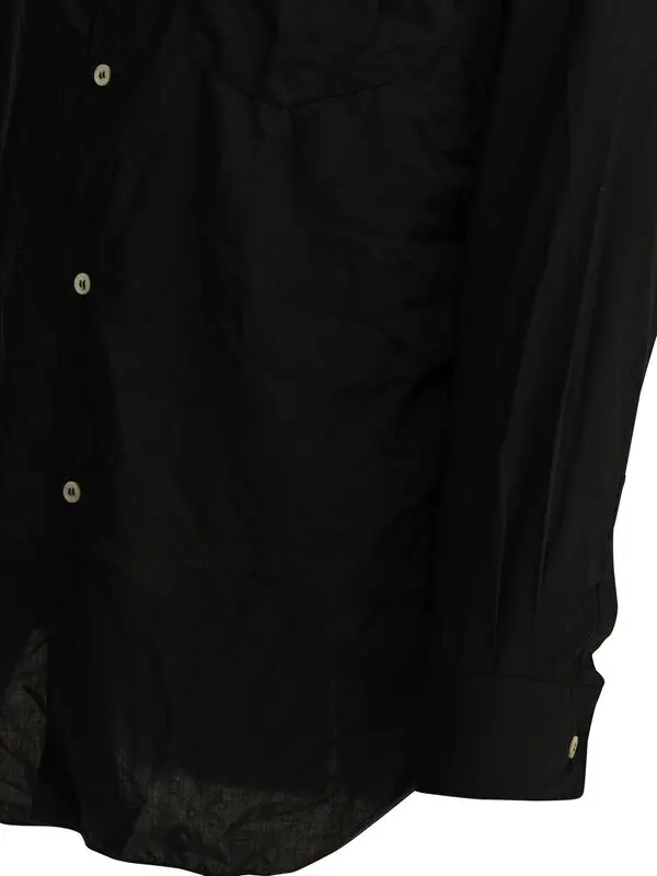 Comme Des Garçons Long Sleeve Ruched Polyester Shirt