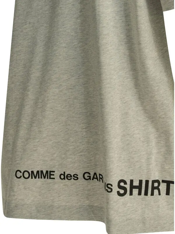 Comme Des Garçons Crewneck T-shirt With Reverse Logo - Grey