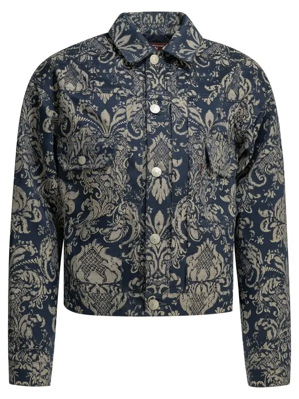 Junya Watanabe X Levi's Damask Jacquard Lightweight Jacket - Blue