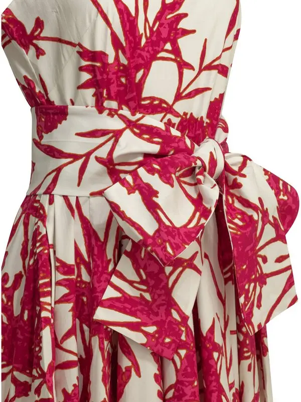 Samantha Sung Printed Belted Midi Dress