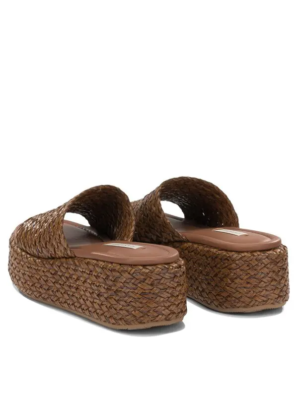 Casadei Woven Platform Sandals