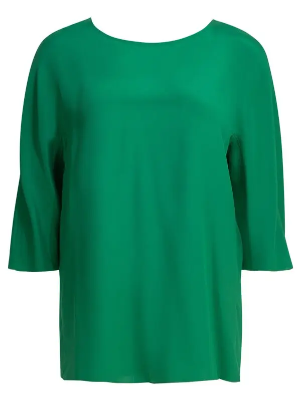Max Mara Silk Blouse With Reverse Bow Detail