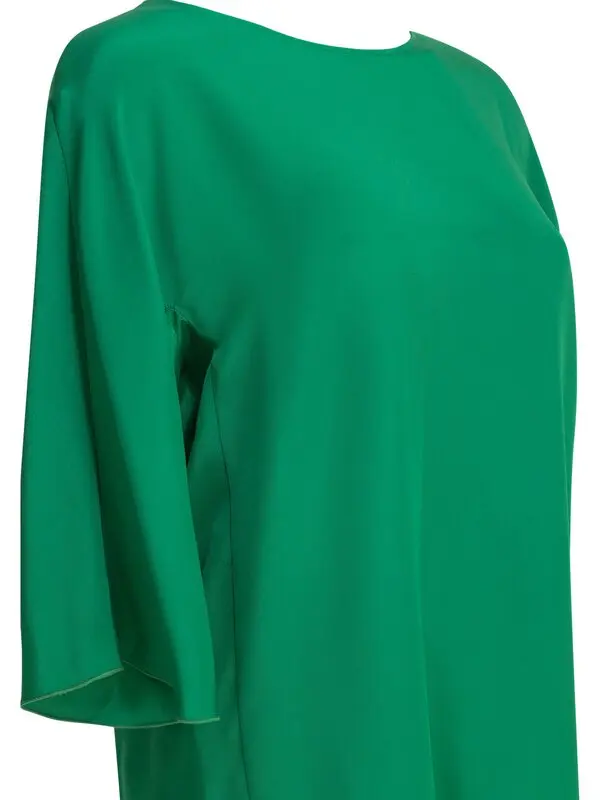 Max Mara Silk Blouse With Reverse Bow Detail