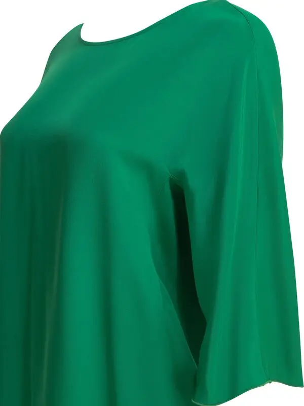 Max Mara Silk Blouse With Reverse Bow Detail