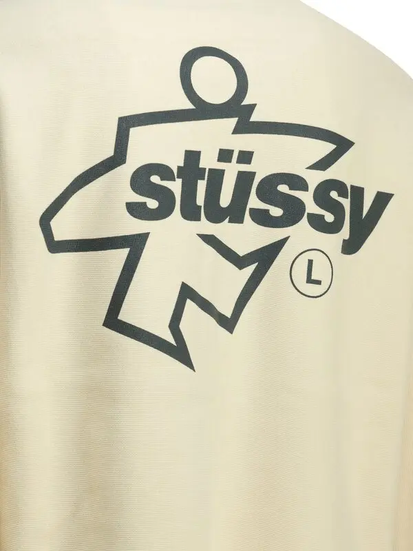 StÜssy Zip-up Hoodie With Graphic Logo - White