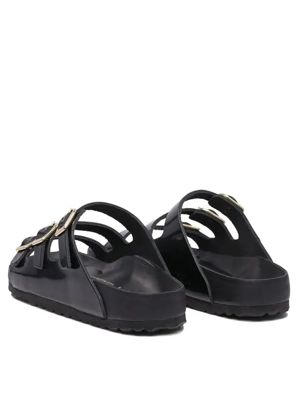 BIRKENSTOCK Florida Fresh Low Sandals With Three Adjustable Buckle Straps - Black