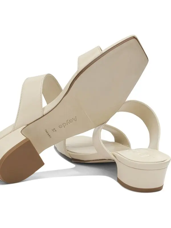 AeydĒ Kemi 30mm Heeled Sandals - White