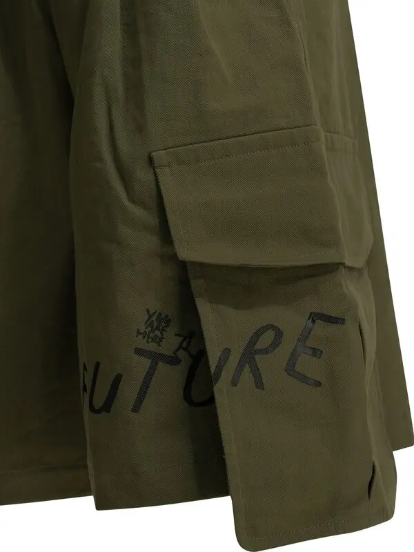 Comme Des Garçons Printed Cotton Cargo Shorts