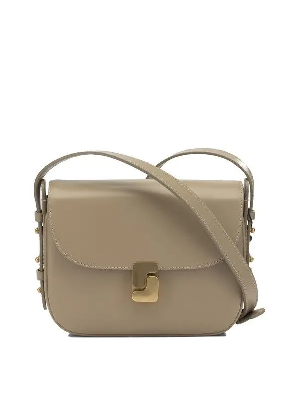 Soeur Bellissima Small Crossbody Bag In Lwg Leather - Beige