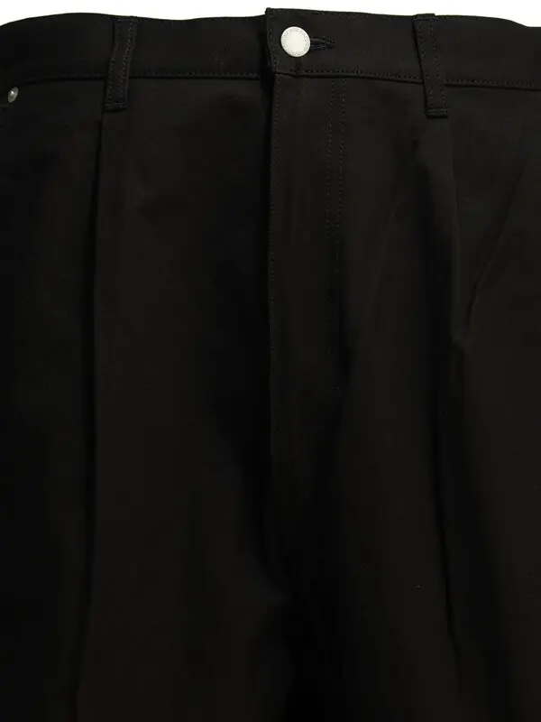 Comme Des Garçons Wide Leg Pleated Cotton Shorts