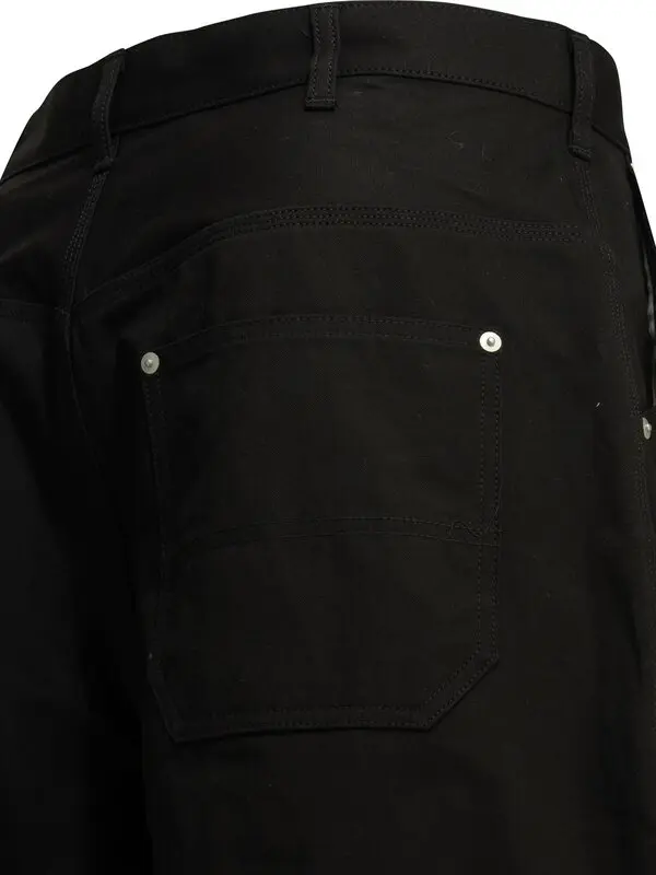 Comme Des Garçons Wide Leg Pleated Cotton Shorts