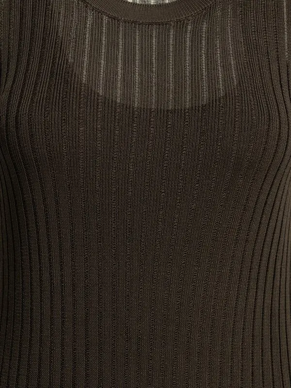Loulou De Saison Ribbed Viscose Maxi Dress