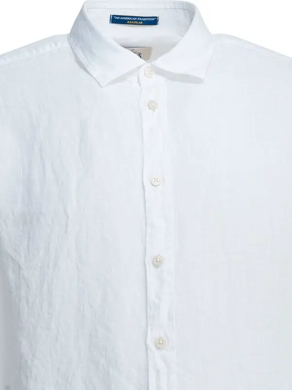 B.D.BAGGIES Brad' Linen Casual Shirt - White