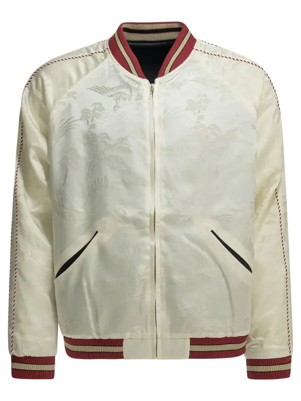 BEAMS Oriental Reversible Bomber Jacket