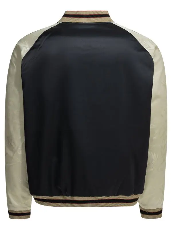 BEAMS Oriental Reversible Bomber Jacket