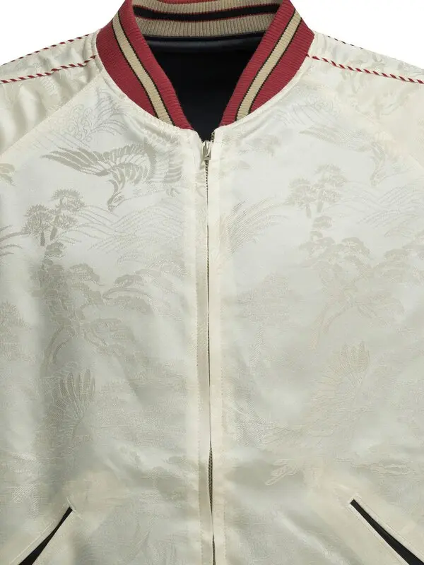 BEAMS Oriental Reversible Bomber Jacket