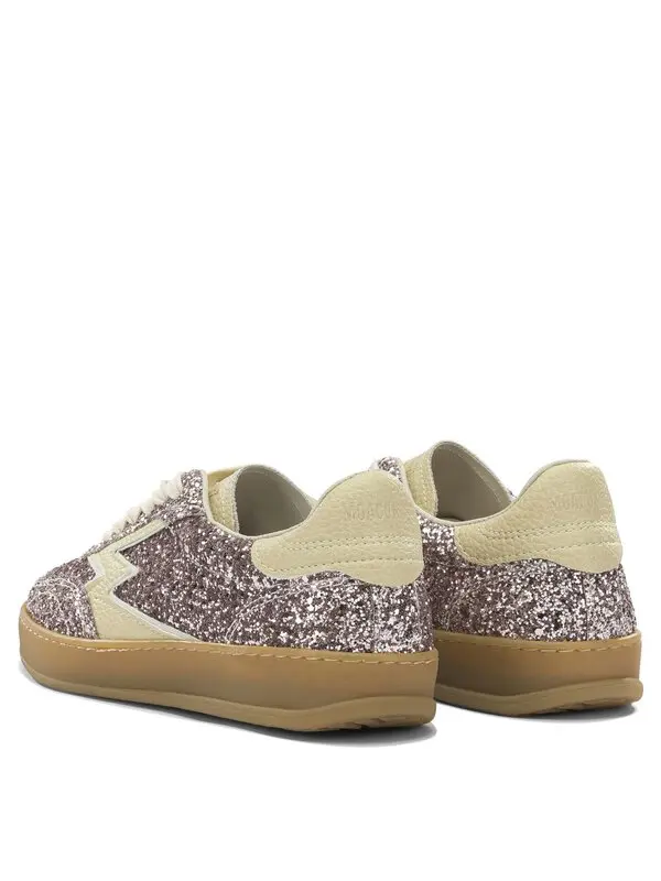 MOACONCEPT Glittered Leather Low Top Sneakers - Pink