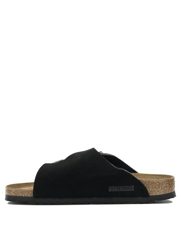 BIRKENSTOCK Zurich Suede Slides - Black