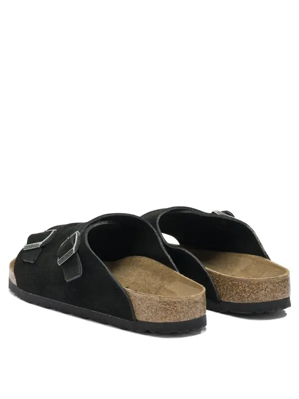 BIRKENSTOCK Zurich Suede Slides - Black