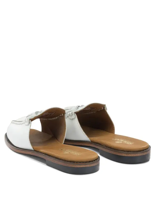 SEBAGO Will" Leather Slide With Tassels - White