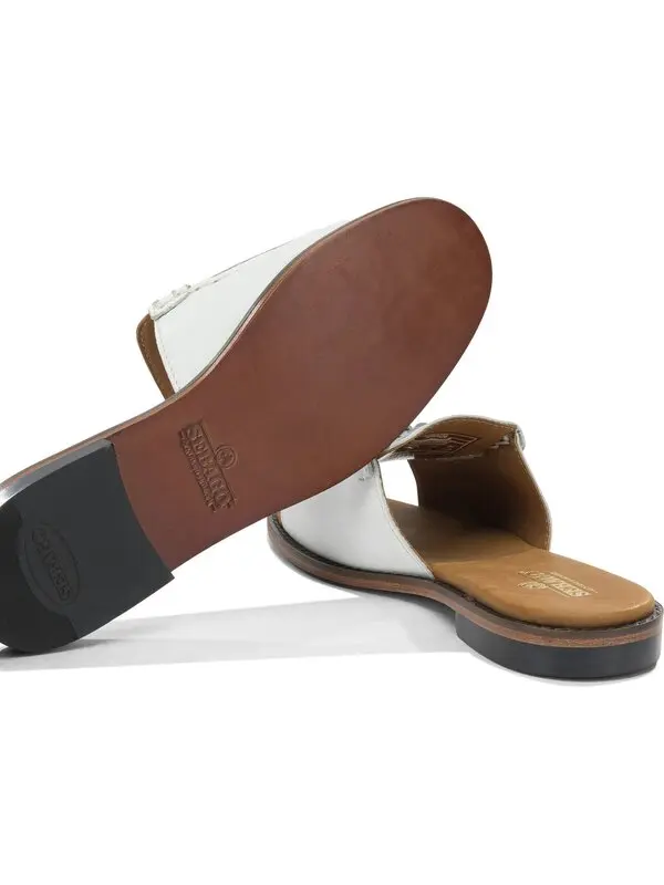 SEBAGO Will" Leather Slide With Tassels - White
