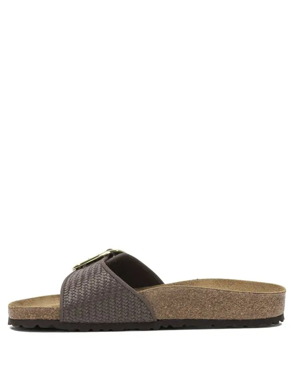 BIRKENSTOCK Madrid Big Buckle Raffia Slides
