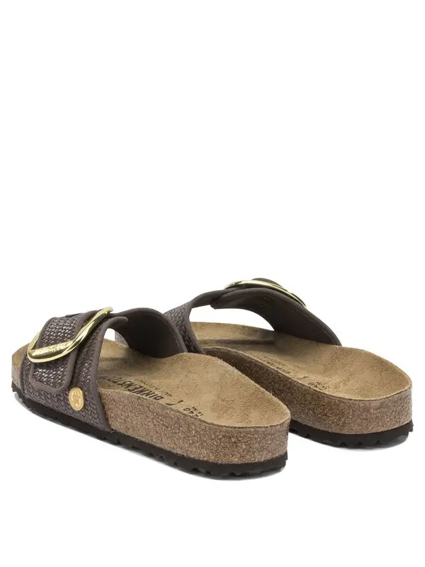 BIRKENSTOCK Madrid Big Buckle Raffia Slides