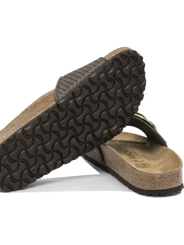 BIRKENSTOCK Madrid Big Buckle Raffia Slides
