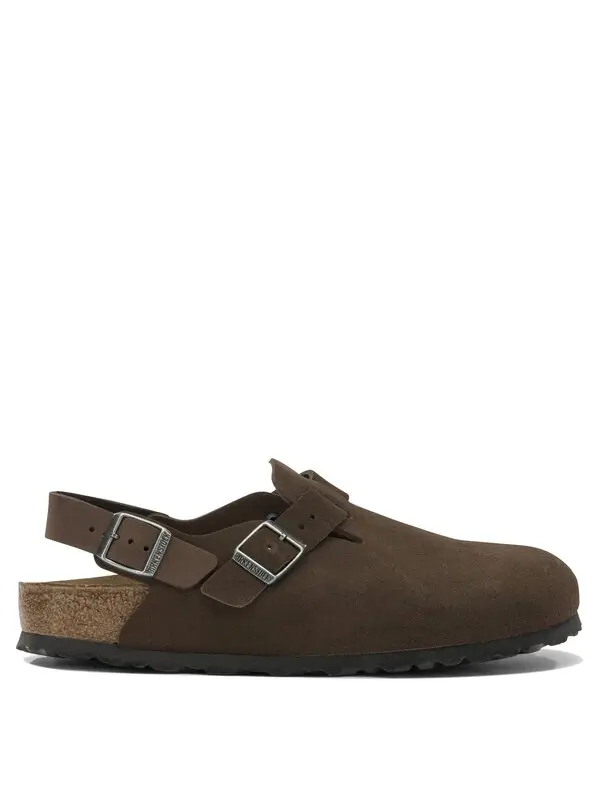 BIRKENSTOCK Tokio Suede Sabot - Brown