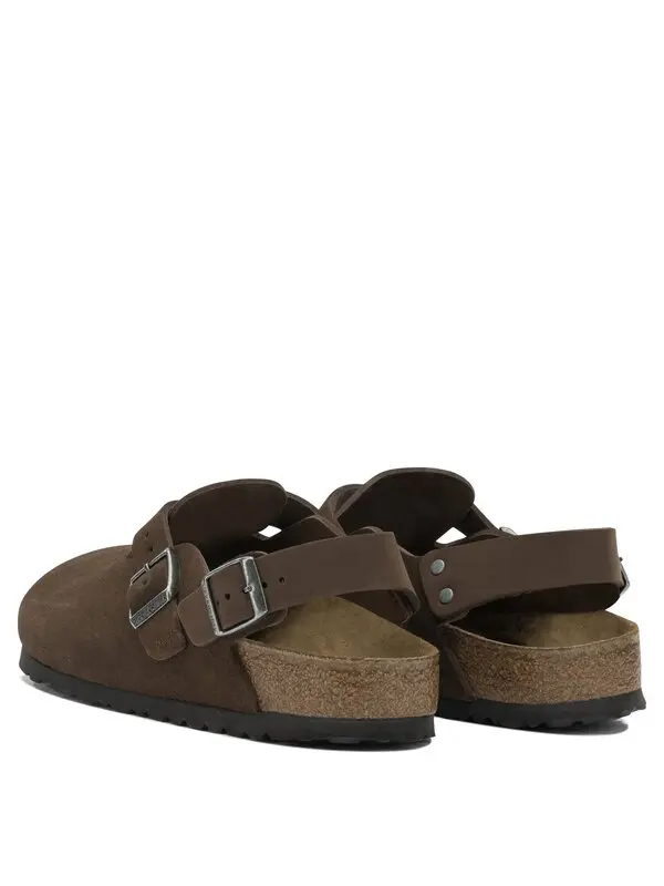 BIRKENSTOCK Tokio Suede Sabot - Brown