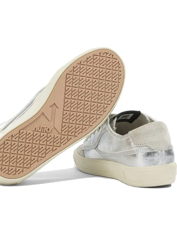 AUTRY Windscape Low" Canvas And Suede Sneakers - Silver