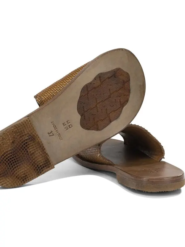 Moma Woven Nappa Leather Slides - Brown