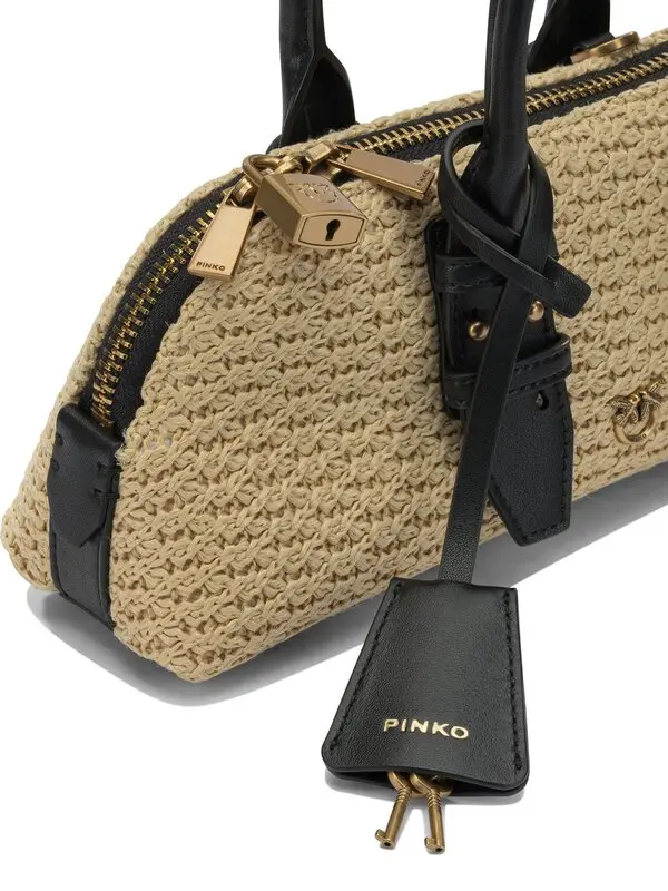 Pinko Woven Top Handle Bag