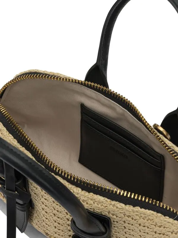 Pinko Woven Top Handle Bag