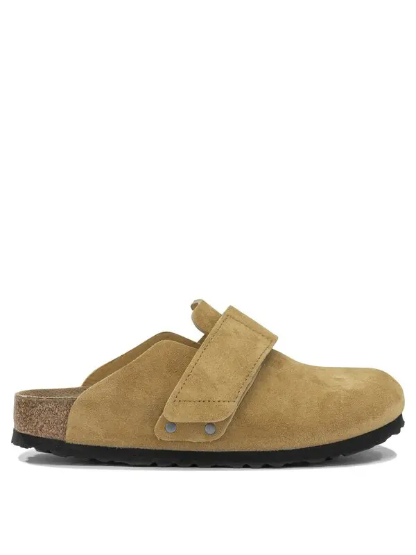 BIRKENSTOCK Loma Suede Sabot Clogs - Beige