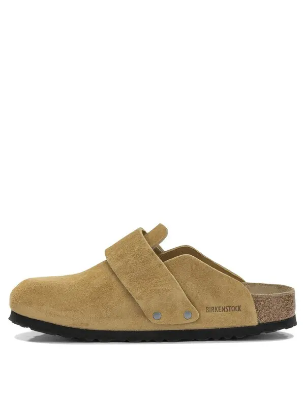BIRKENSTOCK Loma Suede Sabot Clogs - Beige
