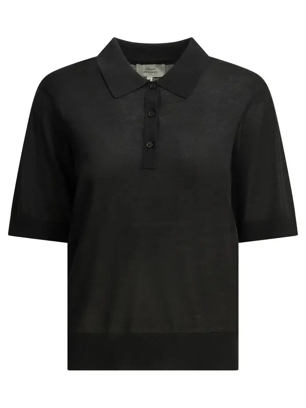 Loulou De Saison Knit Polo - Black