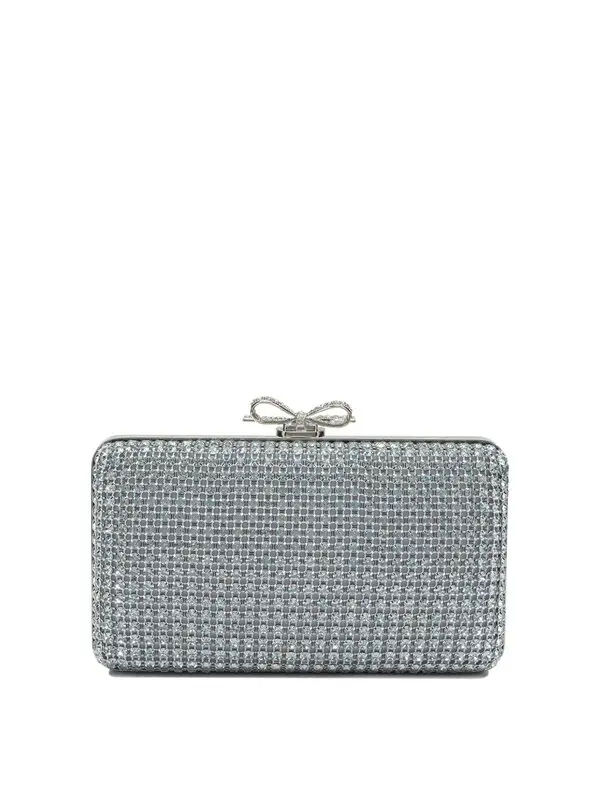 SELF-PORTRAIT Crystal Embellished Bow Clutch