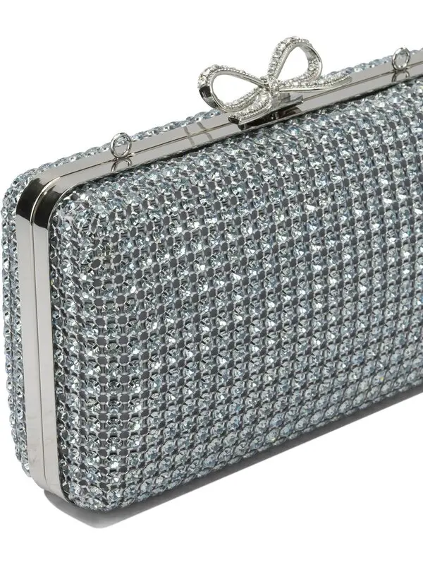 SELF-PORTRAIT Crystal Embellished Bow Clutch