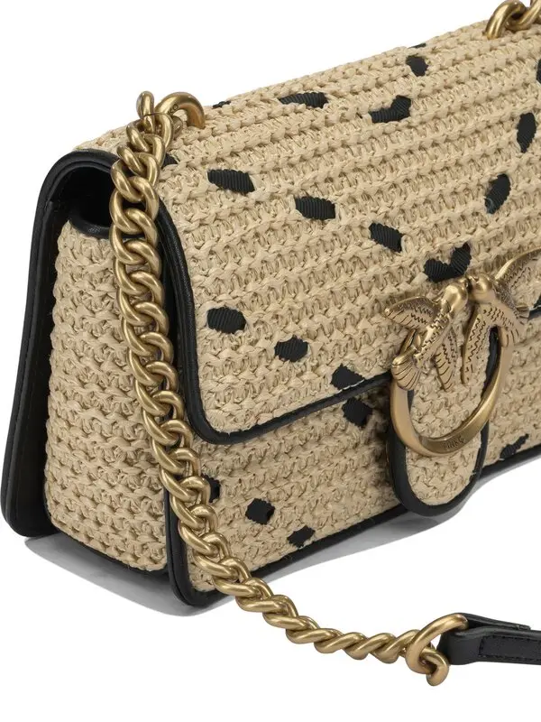 Pinko Woven Leather Shoulder Bag