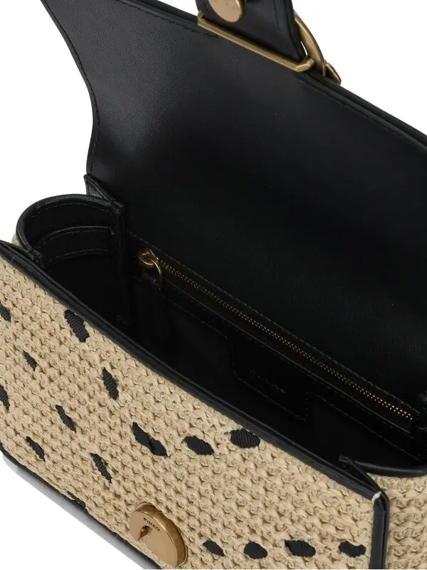 Pinko Woven Leather Shoulder Bag
