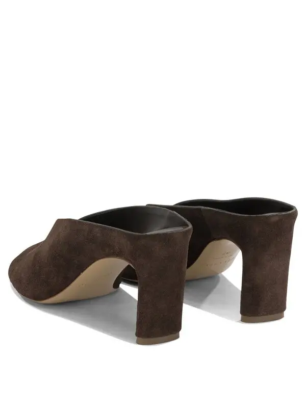 DEL CARLO Heeled Mules - Brown