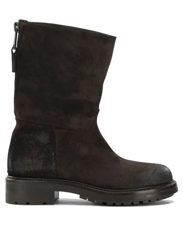 STRATEGIA Zip Up Leather Boots