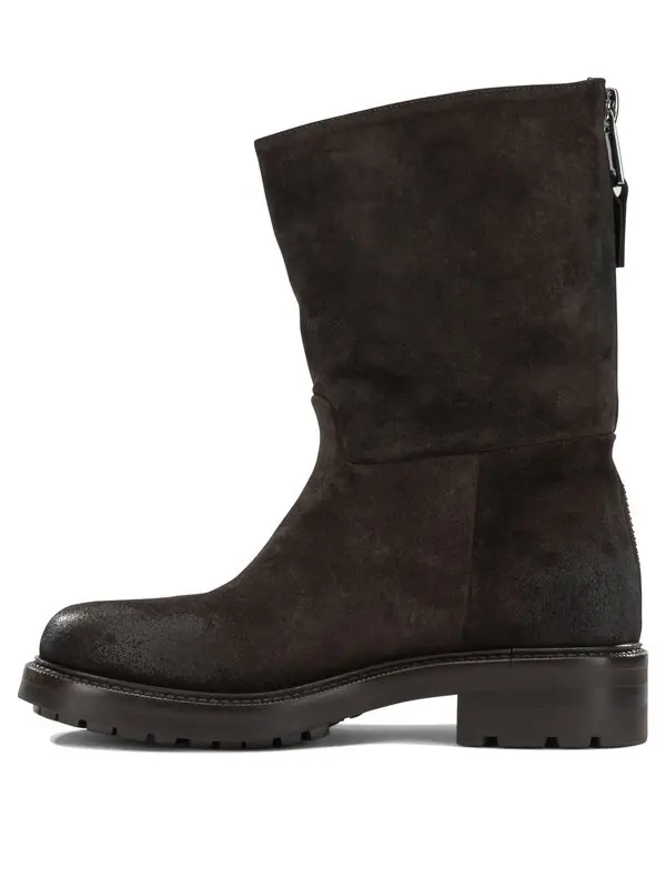 STRATEGIA Zip Up Leather Boots