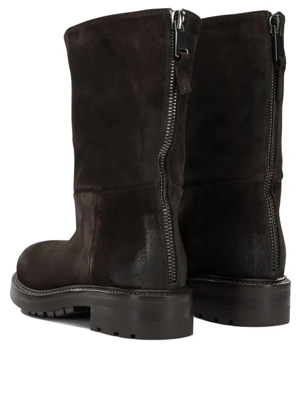 STRATEGIA Zip Up Leather Boots