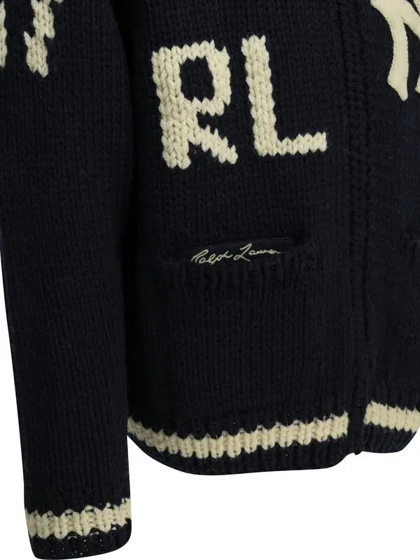 Polo Ralph Lauren X New York Yankees Wool Intarsia Knit Cardigan