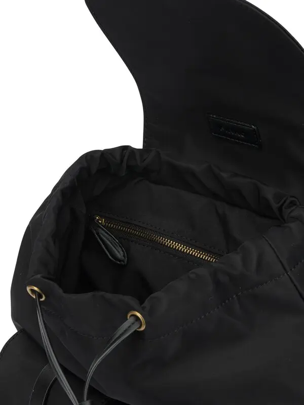 Pinko Backpack With Gold Tone Hardware - Black