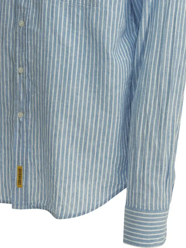 B.D.BAGGIES Bradford Striped Linen Cotton Casual Shirt